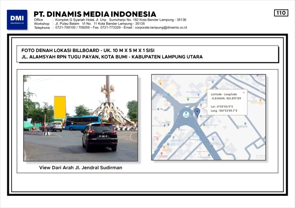 BILLBOARD Jl. Alamsyah RPN Tugu Payan Mas Kotabumi – Terkontrak B – PT ...