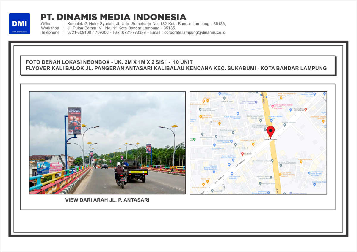 Neonbox Flyover Kalibalok Jl. Pangeran Antasari Sukabumi, Bandar ...
