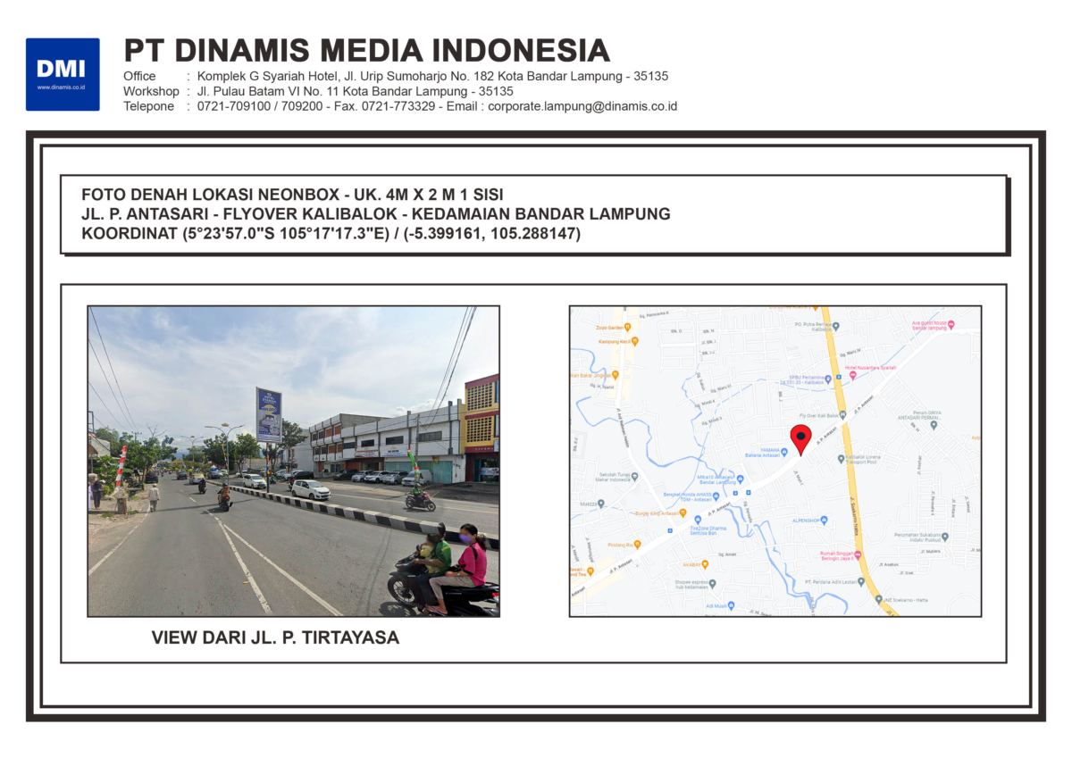 NEONBOX Jl. P. Antasari – Flyover Kalibalok – Kedamaian Bandar Lampung ...